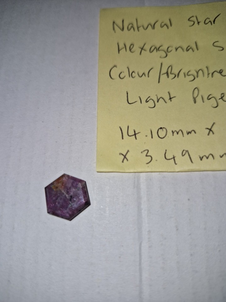 Natural Star Ruby. Hexagonal Slice. 7.4ct | eBay UK