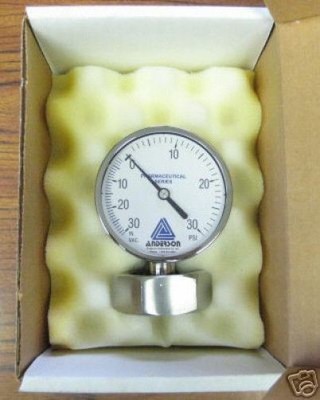 Anderson Pharmaceutical Series Pressure Gauge 30 In.VAC to 0-30 PSI NIB ...