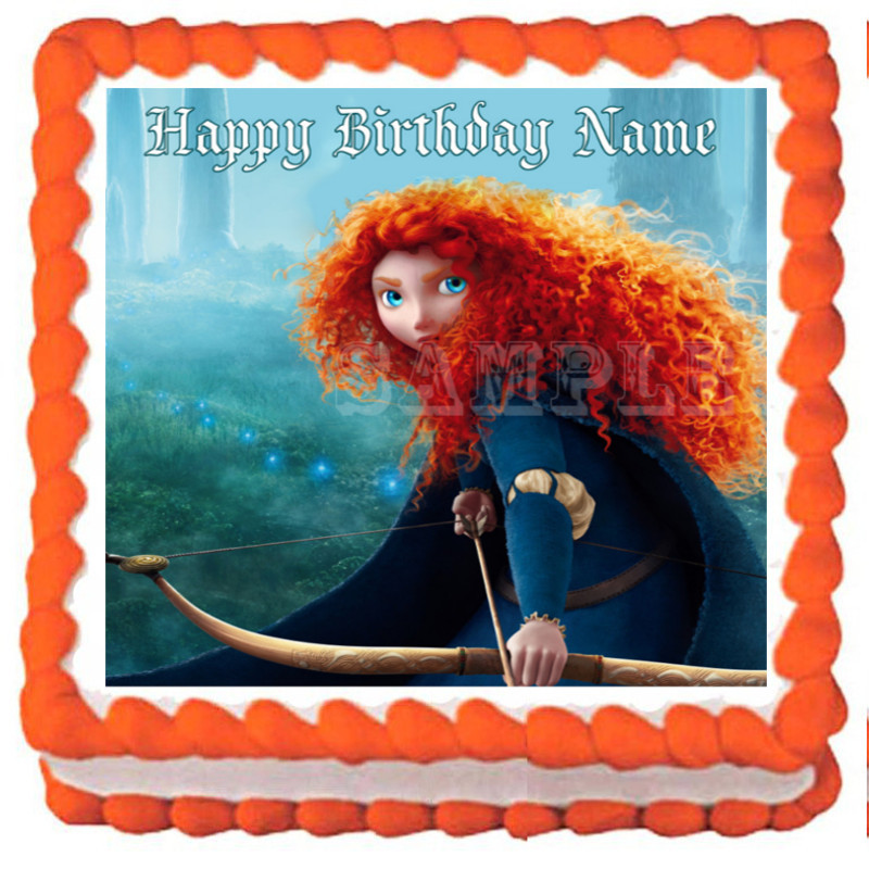 BRAVE Merida Edible Party Cake topper image | eBay