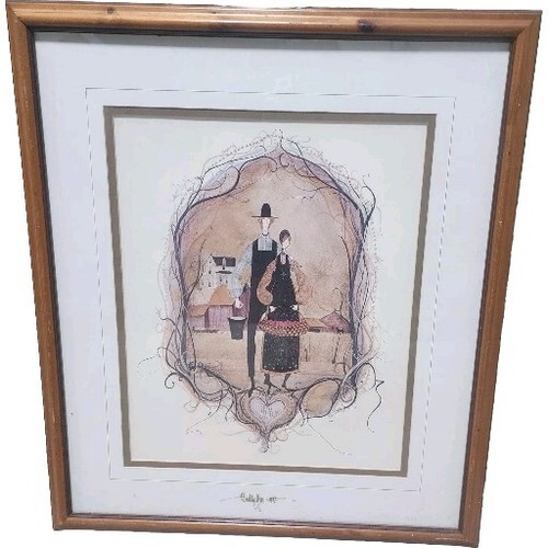 Patricia Buckley Moss Offset Lithograph Betrothed Wood Frame Signed ...
