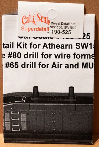 Cal-Scale #525 Detail Kit for Athearn EMD Diesels -- SW1500, SW1000 | eBay