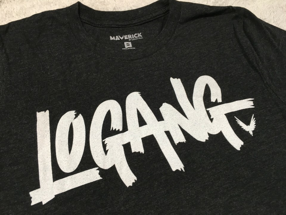 MAVERICK by Logan Paul Logang Logo Graphics Heather Black T-shirt ...