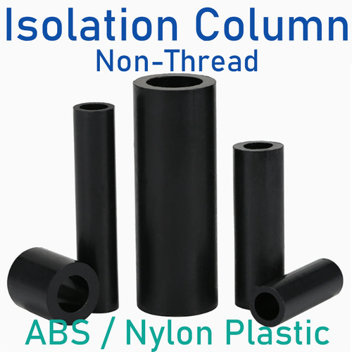 M5 M6 ABS Black Isolation column Nylon Plastic Non-Thread Round Spacers ...
