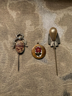 Antique Vintage flower charm, 100 years old + for January birthday & 2 ...