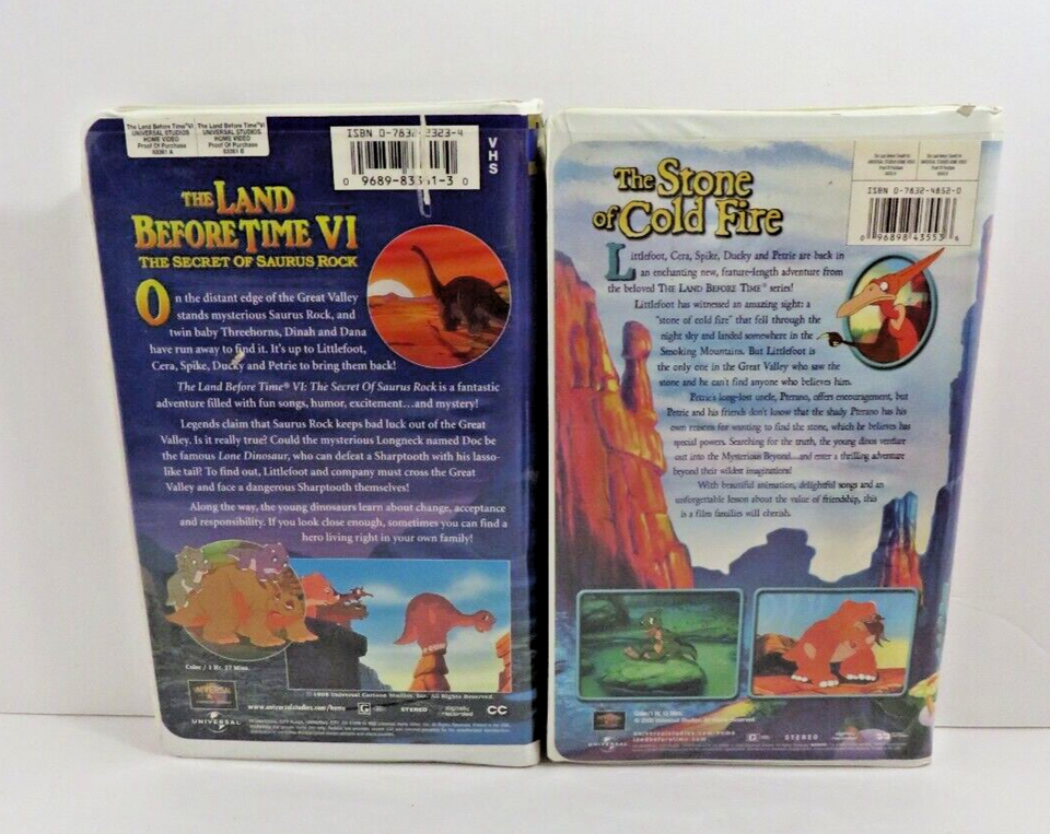 The Land Before Time VI The Secret of Saurus Rock And VII VHS Clamshell LOT 96898336130 | eBay