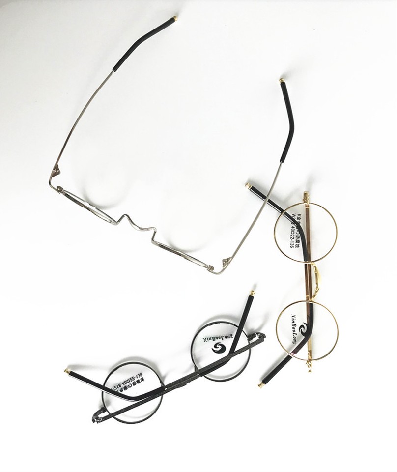 Vintage Small Round Eyeglass Frames Metal Full Rim Optical unisex ...