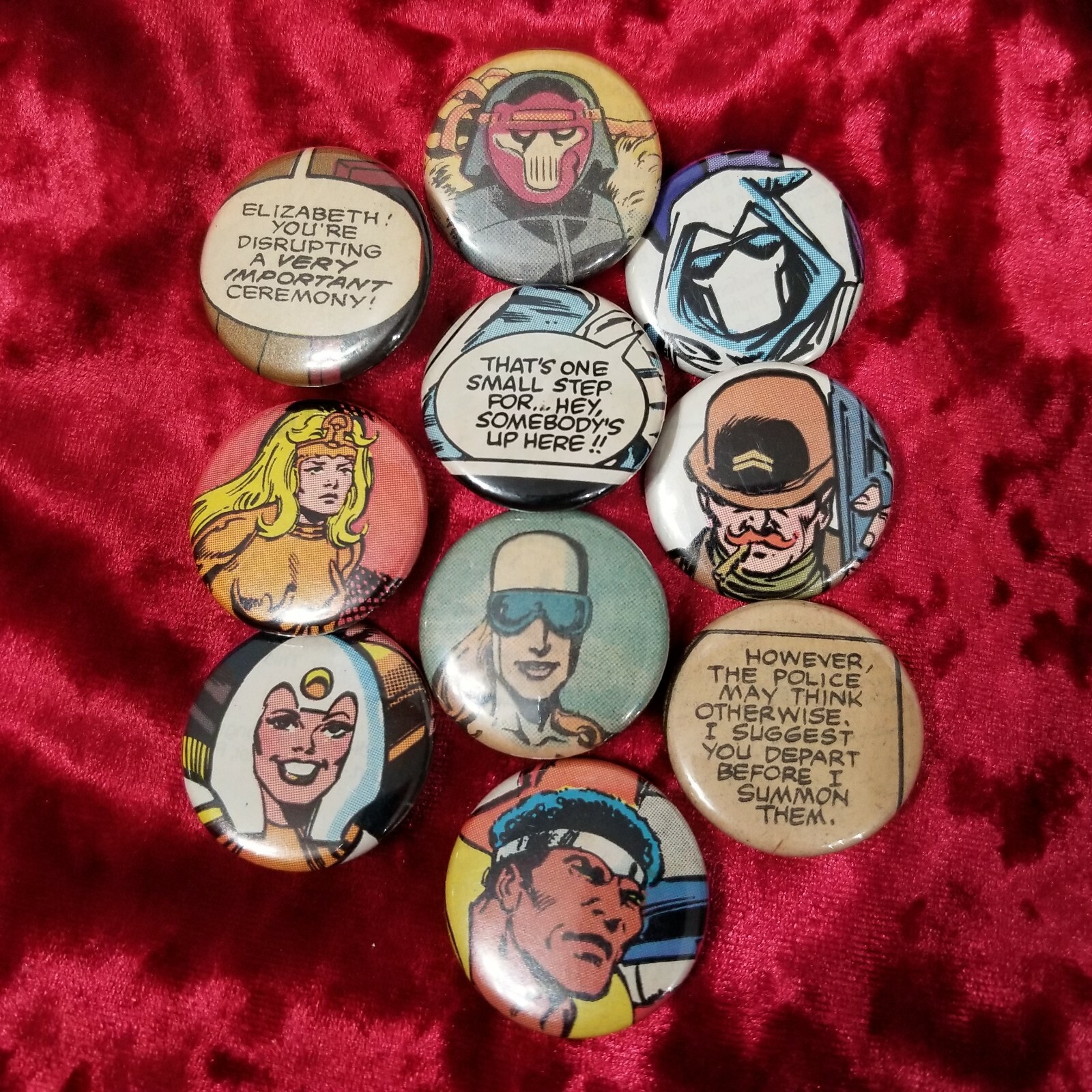 Lot of 10 Comic Book Pins Metal Pinback Buttons | eBay