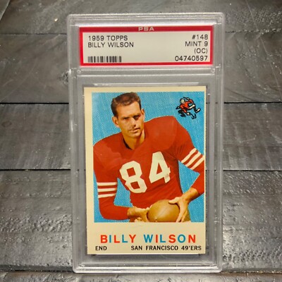 1959 Topps Billy Wilson #148 *49ers* PSA 9 MINT (OC) | eBay