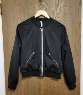 Fabletics Womens Black Wind Breaker Bomber Jacket Size Medium | eBay