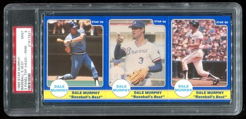 1986 Star Dale Murphy PSA 9 Mint 3 Card Panel Baseball's Best Braves ...