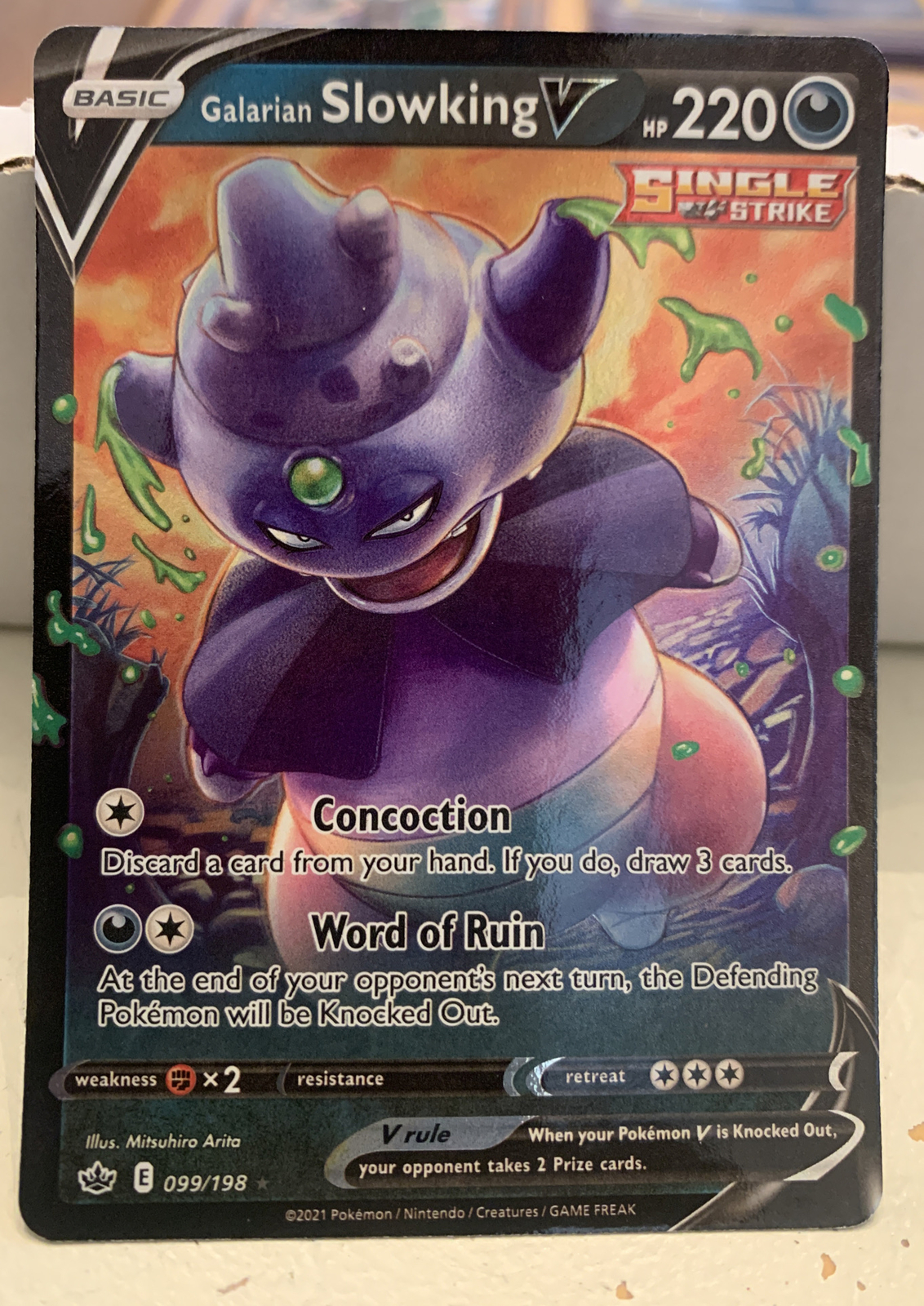 Galarian Slowking V Pokemon Chilling Reign Card 099/198 Mint Condition ...