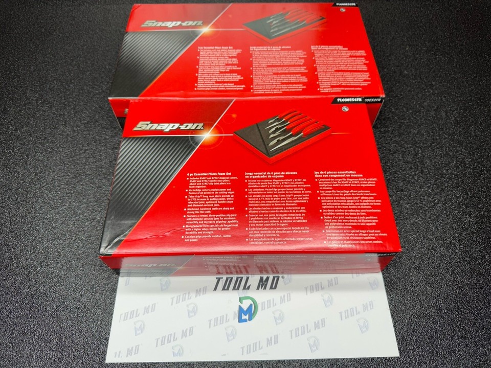 Snap-on Tools USA NEW RED 12-Piece Essential Pliers / Cutters Foam Set ...