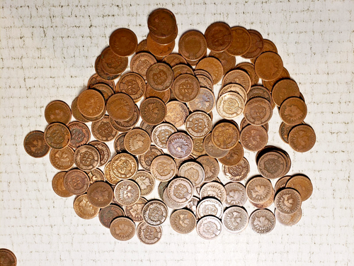 55 INDIAN HEAD CENT COINS, LOWER GRADE, ALL DATED IN 1880s - FREE ...