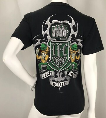 Irish Fighting Club Small Black Graphic T-Shirt Shamrock Celtic Knot ...