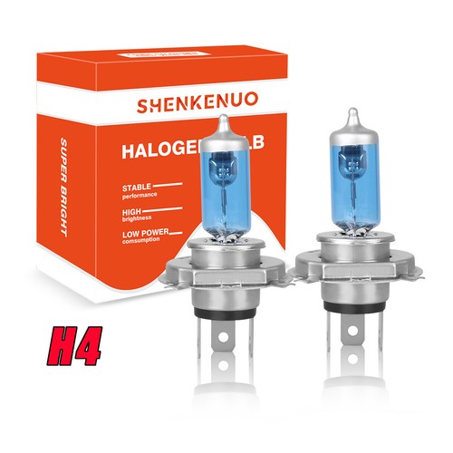 H4-9003/HB2 90/100W Halogen Headlight Light Bulbs 4200K White High/Low ...