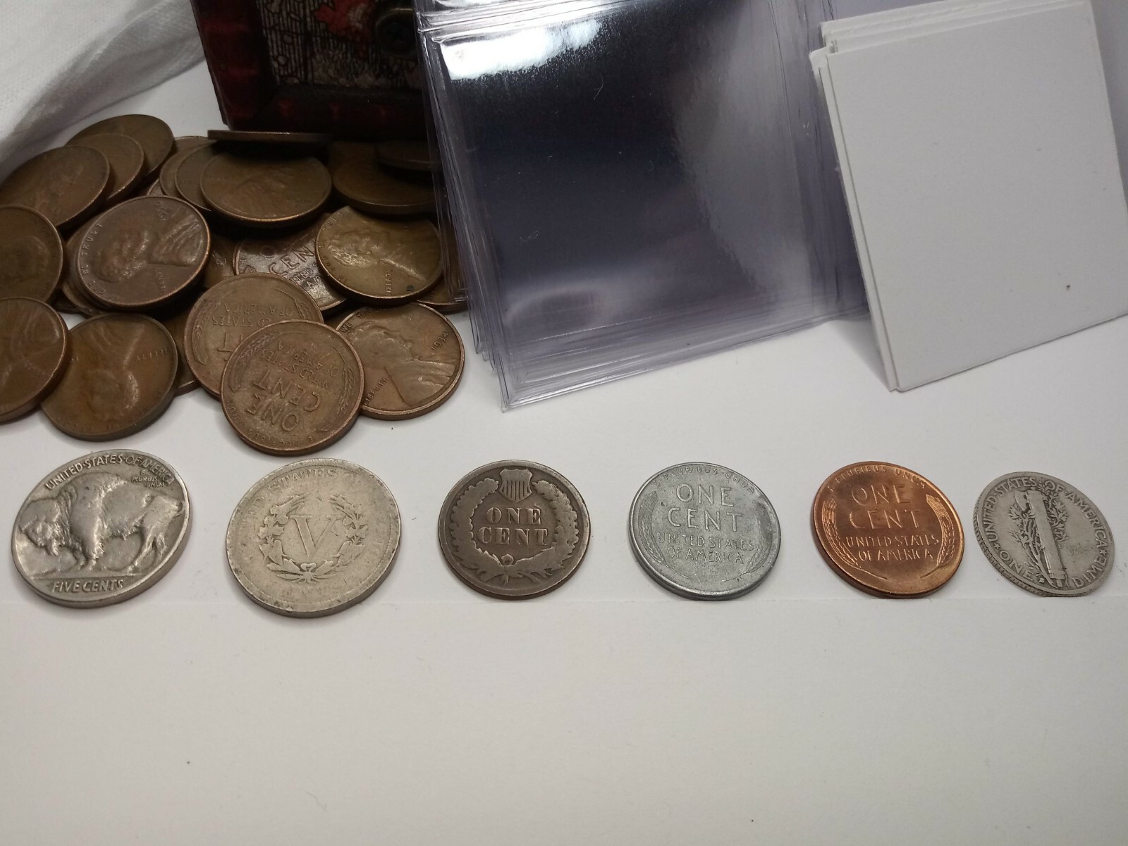 Coin Collecting Starter Kit - 35 coins, 1800s penny, silver, old ...