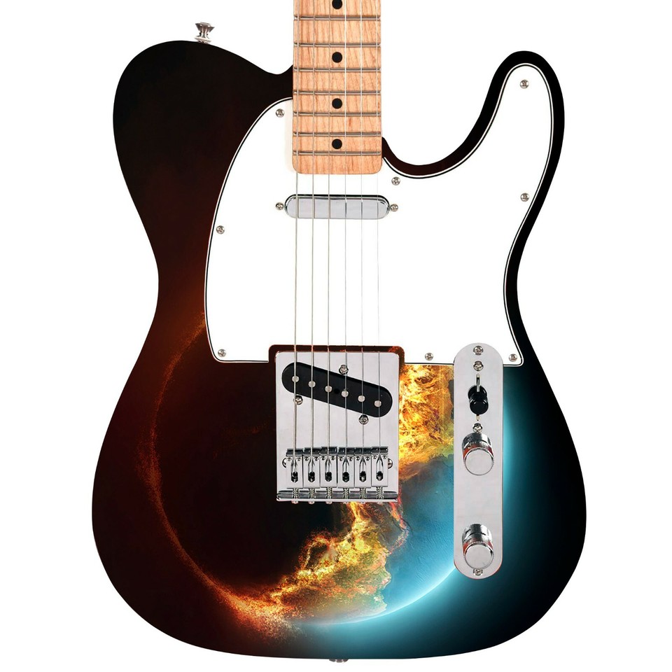 Guitar,Bass,Acoustic Skin Wrap Laminated Vinyl Decal Sticker World on ...