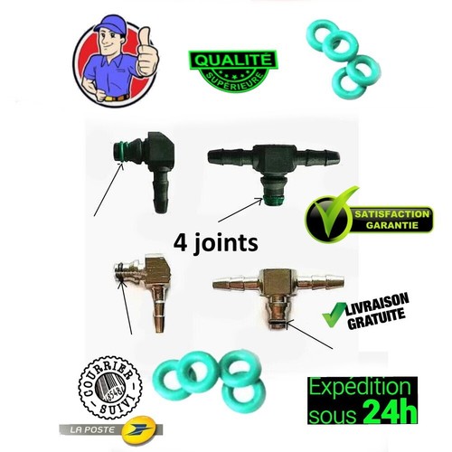 4 Joints toriques retour gasoil Injecteur 1.6 hdi CITROEN C2 C3 C4 ...