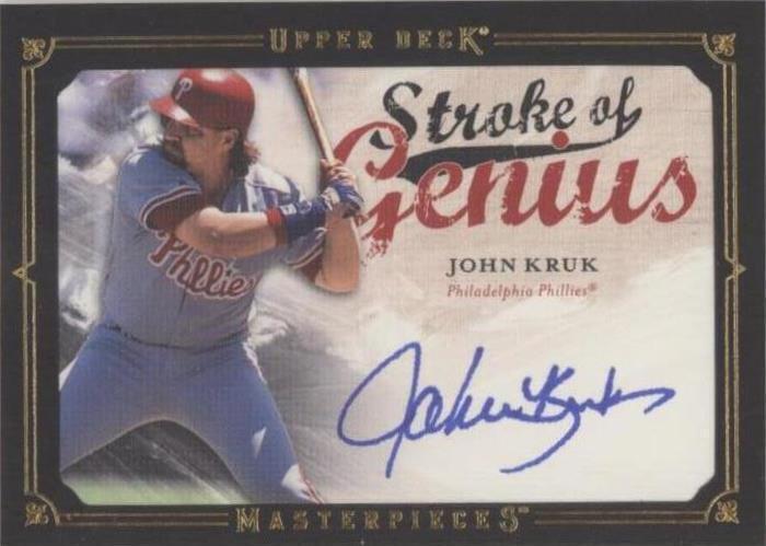 2008 Upper Deck Masterpieces - Stroke of Genius John Kruk #SG-JK (AU) for sale online | eBay