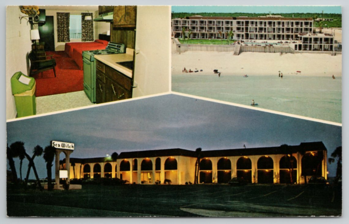 Panama City Beach FL Florida SEA WITCH MOTEL Vintage Postcard CE | eBay