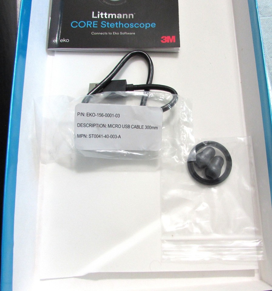 3M EKO Littmann CORE Digital Stethoscope 8480 - Black Matte Tubing | eBay