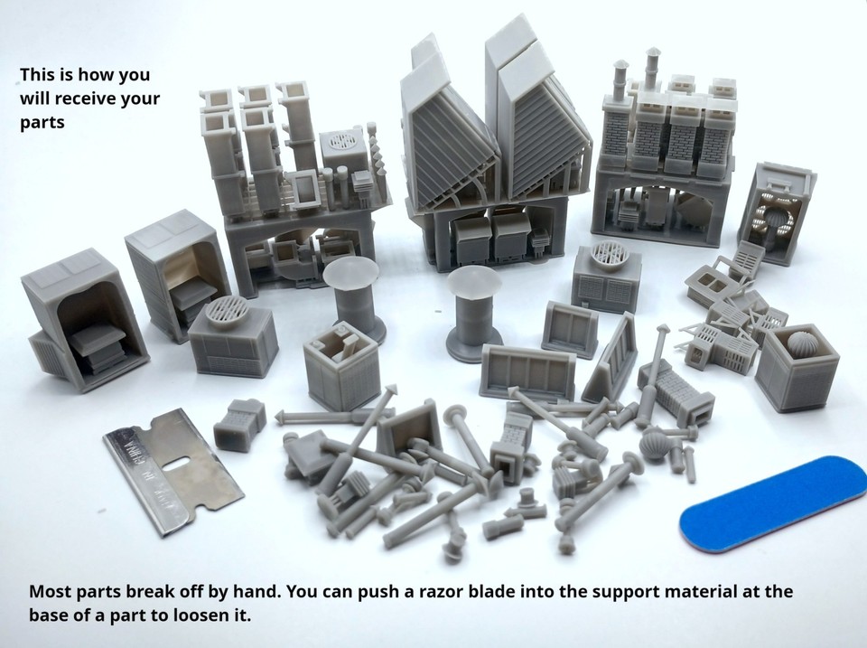 HO Scale Roof Details Lot 130pcs Air Conditioner Ductwork Roof Access ...