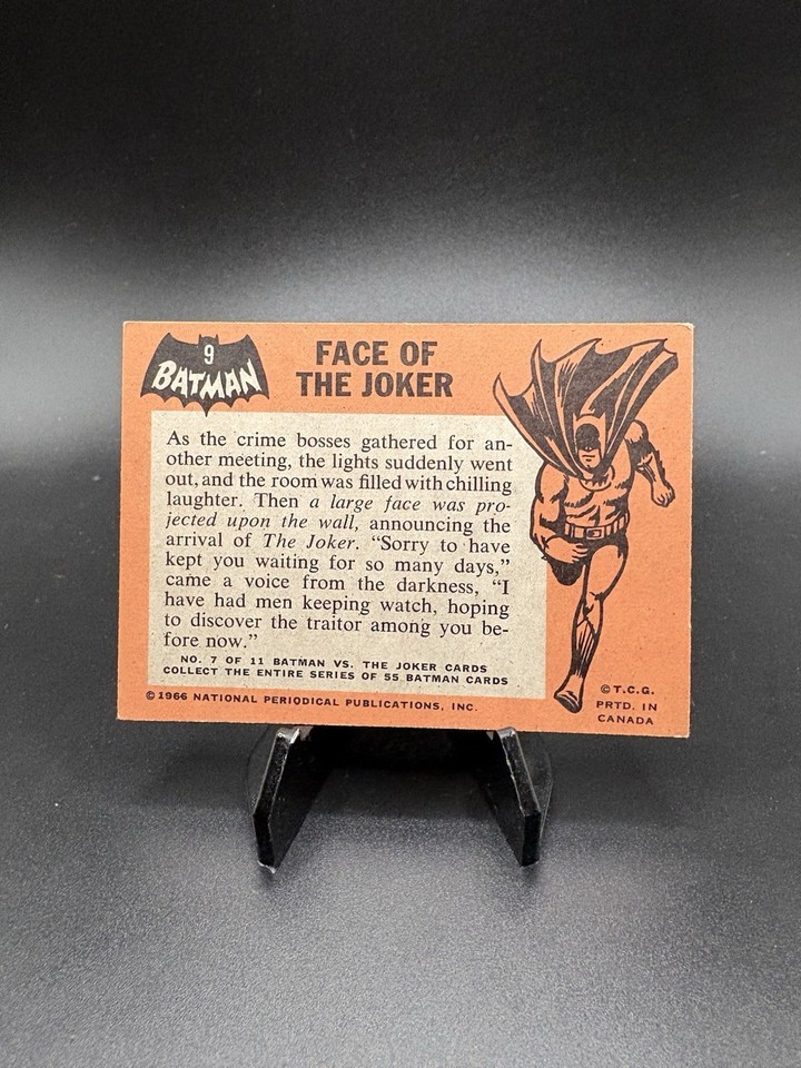 1966 Topps Batman Black Bat #9 Face of the Joker EX NO CREASES - A | eBay