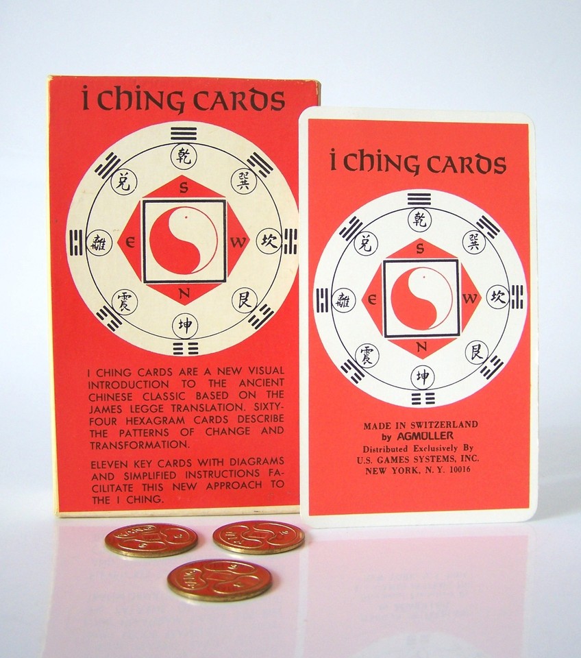 Vintage 1971 Complete Boxed Set I Ching Cards with 3 Yin Yang Coins by ...