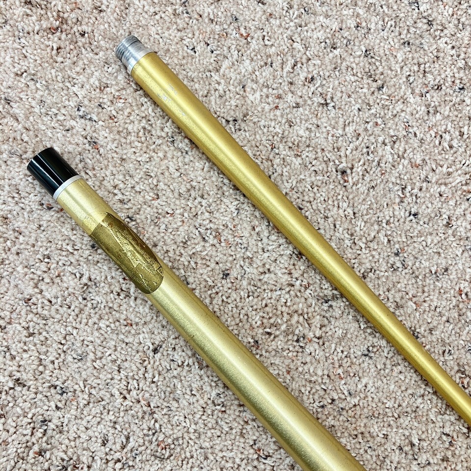 Vintage Brass Metal Billiards Pool Cue Stick 2 Piece 57" 20 oz ...