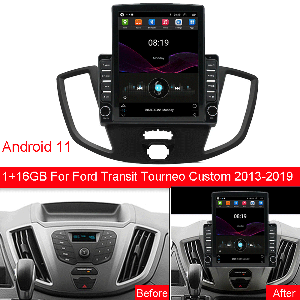 9.7" Android 11 Car Stereo Radio GPS Head Unit For Ford Transit Custom ...