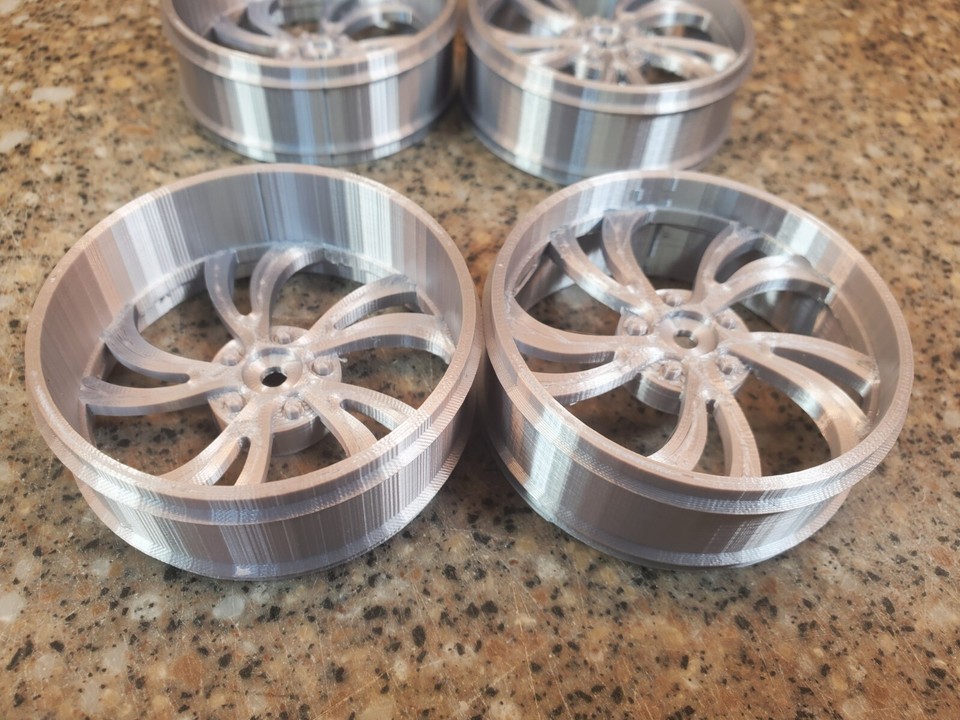 3d Printed 1:10 RC Car Staggered Swoosh Wheels Fits Redcat 26ers Tires ...