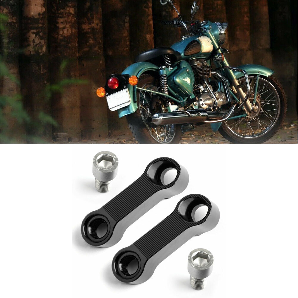 2PCS 10MM Motorcycle Motorbike Mirror Riser Extender Adapter Mounts Kit ...