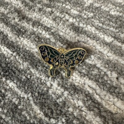 Enamel Pin Moth Black Sky Moon Phases Backpack Pins Flying Butterfly New | eBay