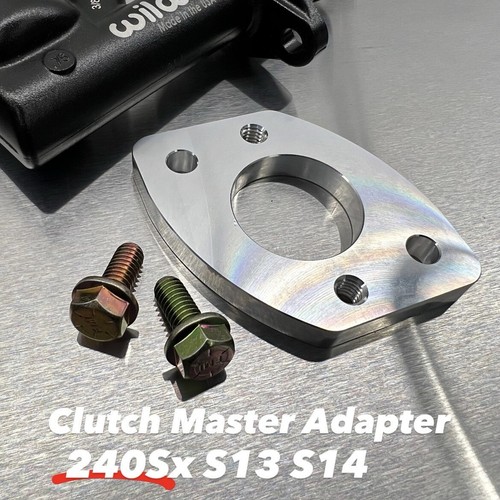 S13 S14 240SX CLUTCH MASTER CYLINDER ADAPTER V1 180SX LS1 T56 RB SR KA ...
