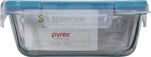 Snapware 6-Cup Total Solution Rectangle Food Storage Container Glass | eBay