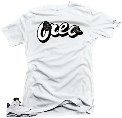 Shirt To Match Jordan 6 Retro Reverse Oreo-Oreo Gray. White Tees | eBay