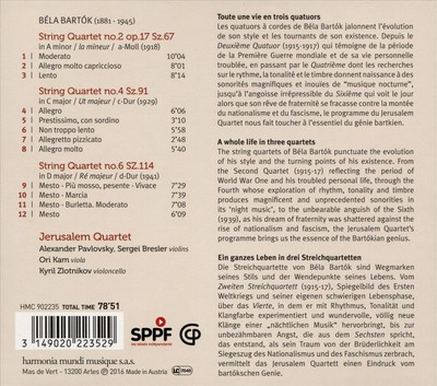 BARTOK: STRING QUARTETS 2, 4, 6 NEW CD | eBay UK