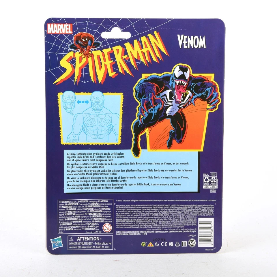 Marvel Legends 85th Anniversary Retro Venom Action Figure Spider-Man US ...