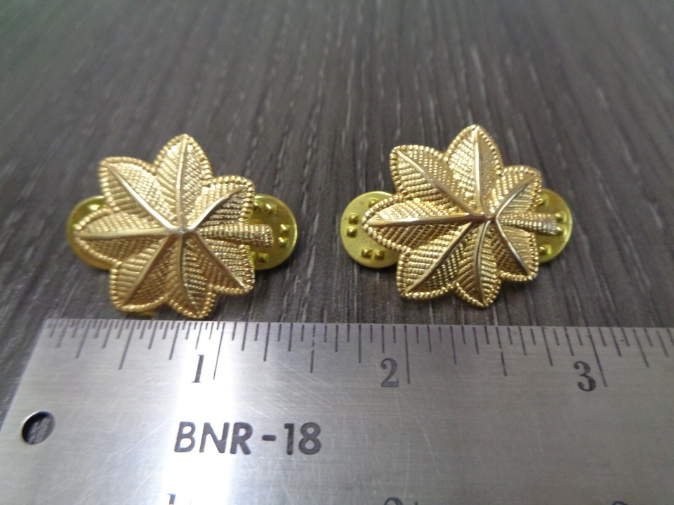 U.S. Military Army Air Force Major Officer Rank Insignia Collar Device ...
