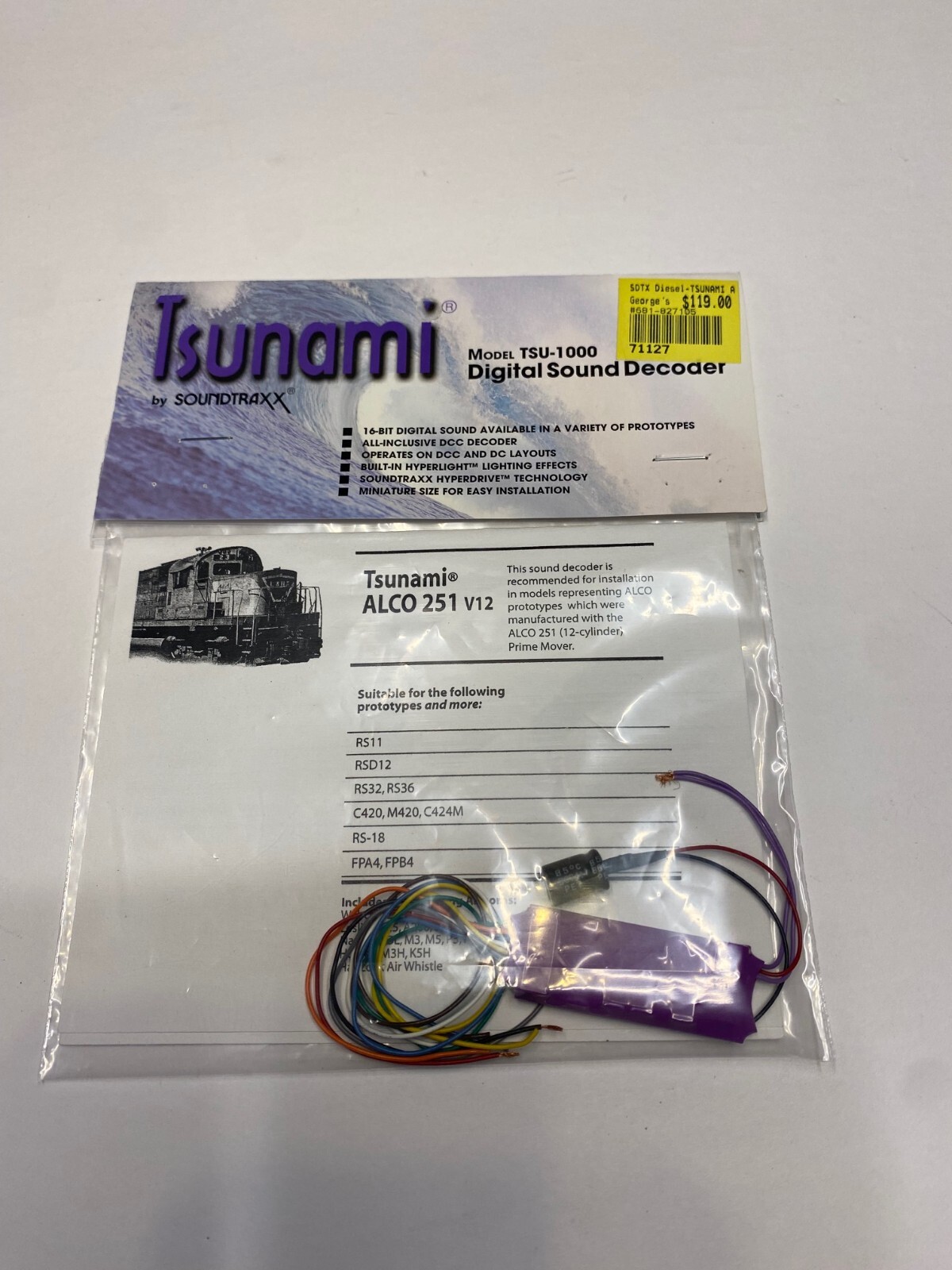 Soundtraxx Tsunami Sound Decoder ALCO 251 V12 TSU-1000 New in Package ...