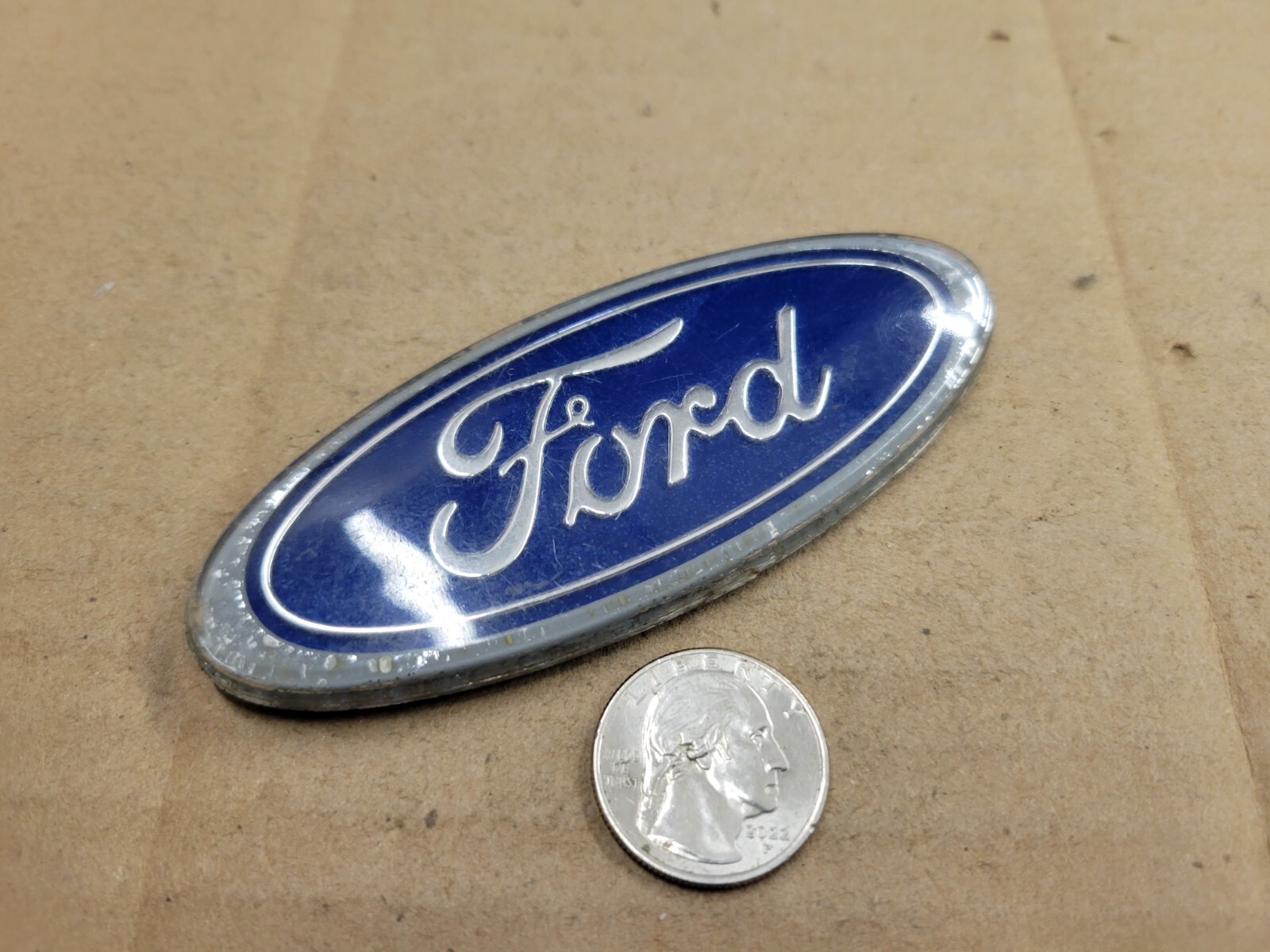Ford OEM Blue & Chrome Oval 4.125" Emblem Badge Logo Nameplate E1GB ...
