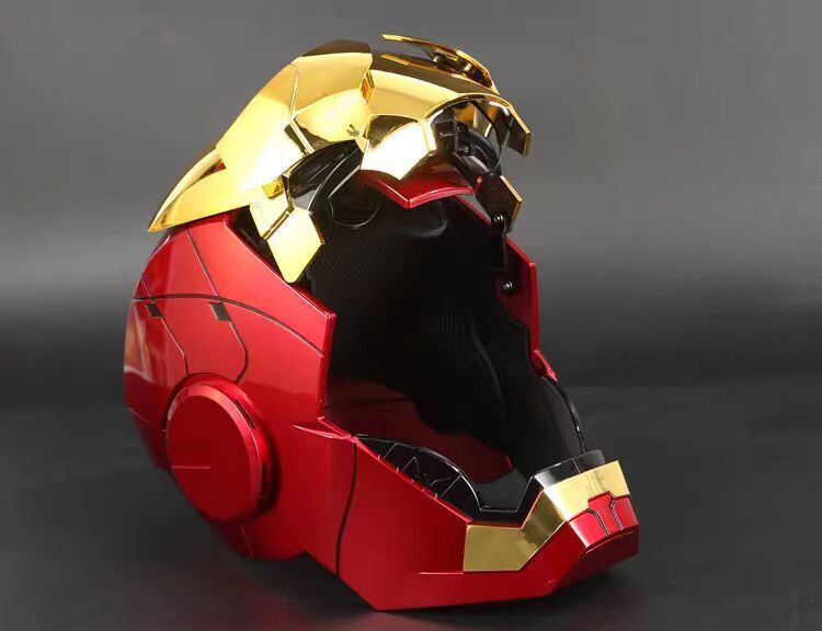 Iron Man Gold MK5 Helmet Electronic Voice Activated Open&Close Mask ...