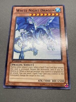 Yu-Gi-Oh! White Night Dragon Black Rare 1st Edition BP01-EN016 HP | eBay