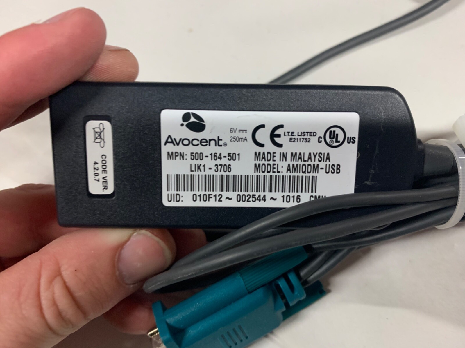 Avocent Model AMIQDM-USB USB KVM Audio Serial Extender Duda Module 500 ...