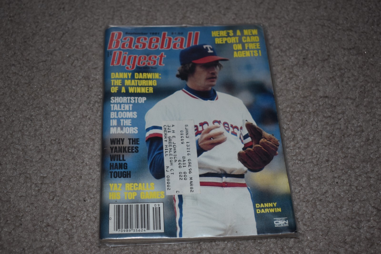 DANNY DARWIN TEXAS RANGERS 1981 BASEBALL DIGEST MAGAZINE | eBay