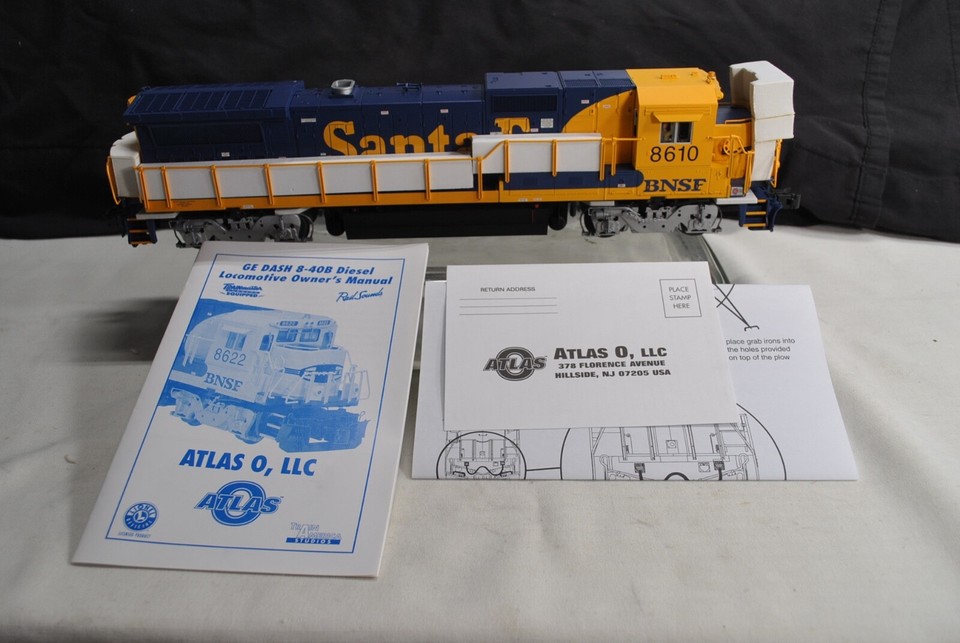 Atlas O Scale Santa Fe DASH 8-40B 3 Rail Diesel Locomotive # 6840 BNSF ...