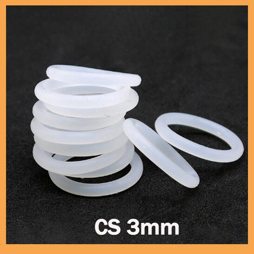 Food Grade O-Ring 3mm Cross Section Clear Silicone Rubber O Rings OD ...