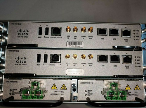 Cisco ASR-903 Chassis w/ 2x A903-RSP1A-55 ,A903-FAN, 2x A900-PWR550-D-E ...