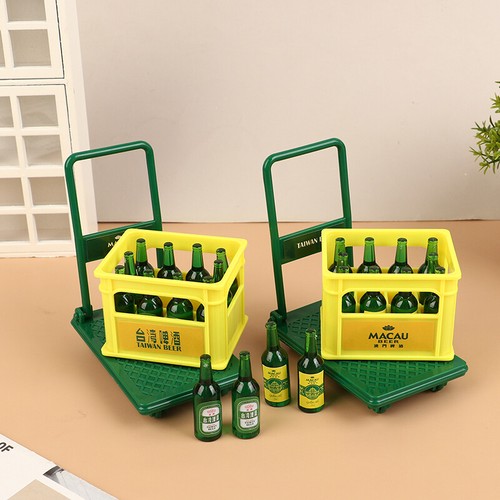 1/12 Dollhouse Simulation Beer Trolley Toys Mini Beer Model Dollhouse ...