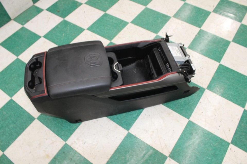 19-23 RAM Rebel Black Leather Floor Center Console Storage Bin ...